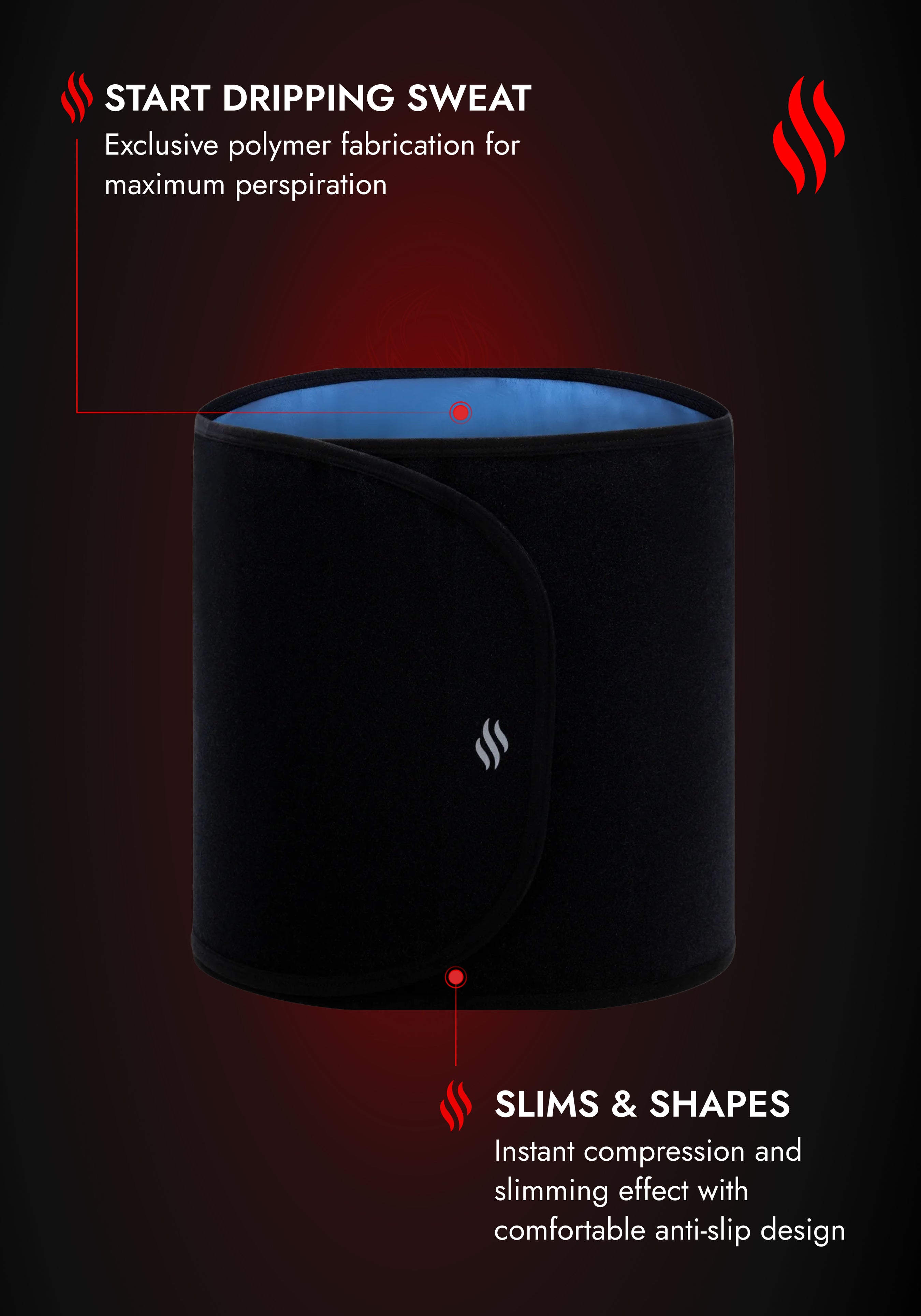 Sweat Shaper Waist Wrap | Black