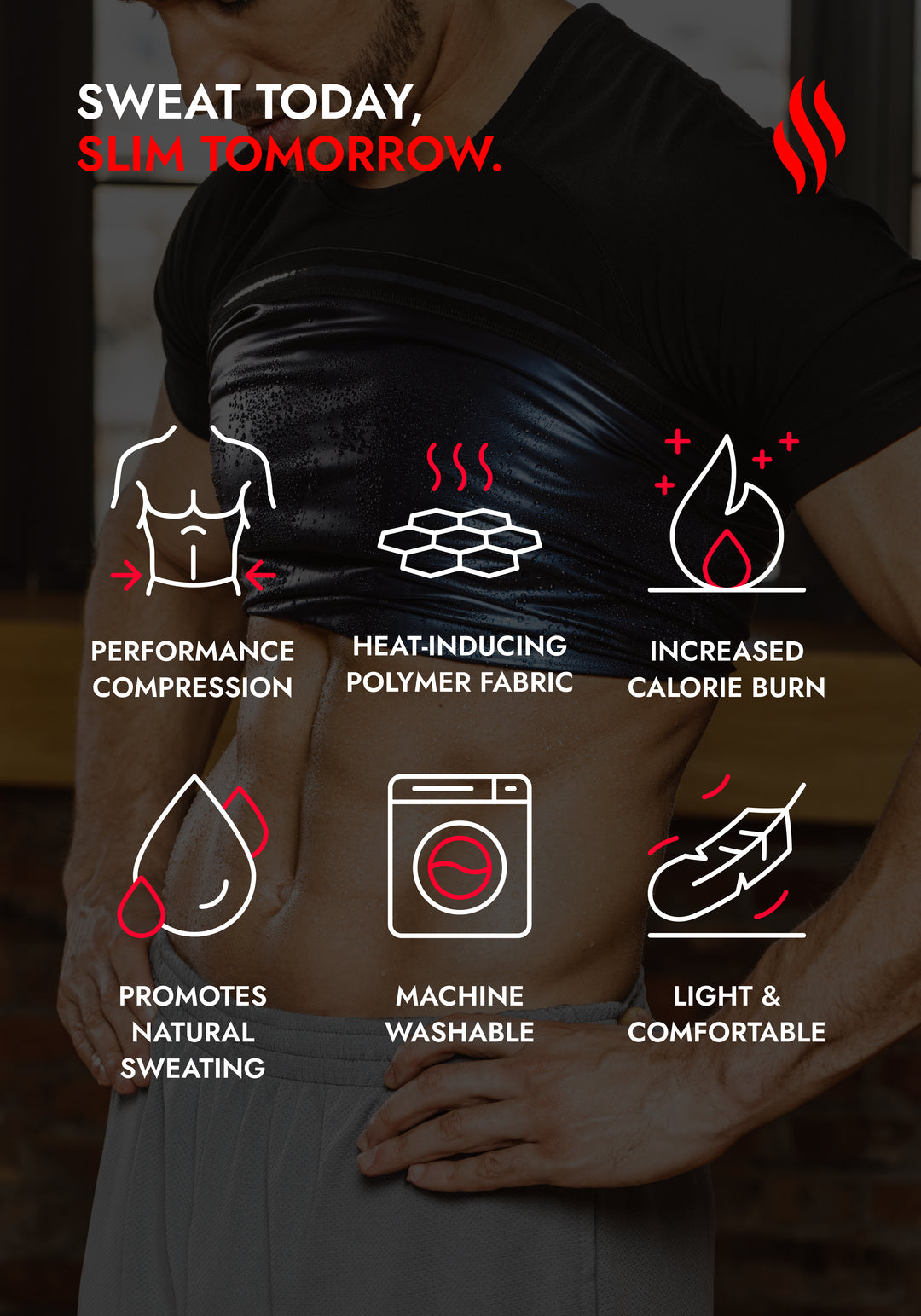 Sweat Shaper Men's Athletic Tee | Black