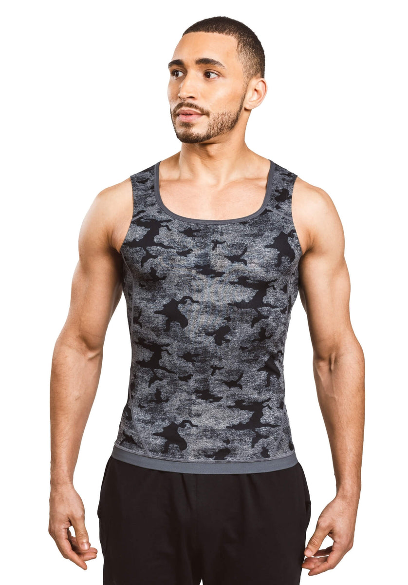 Sweat Shaper Men's Athletic Tank | Grey Camo